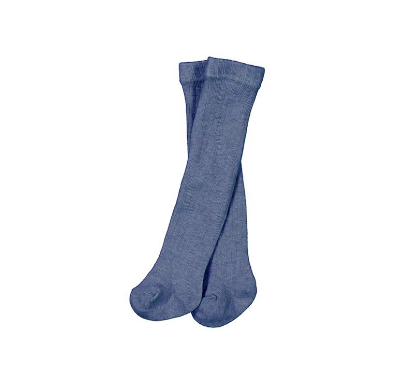 Mayoral - Ribbed Tights Ocean Blue – This Little Piggy Ltd