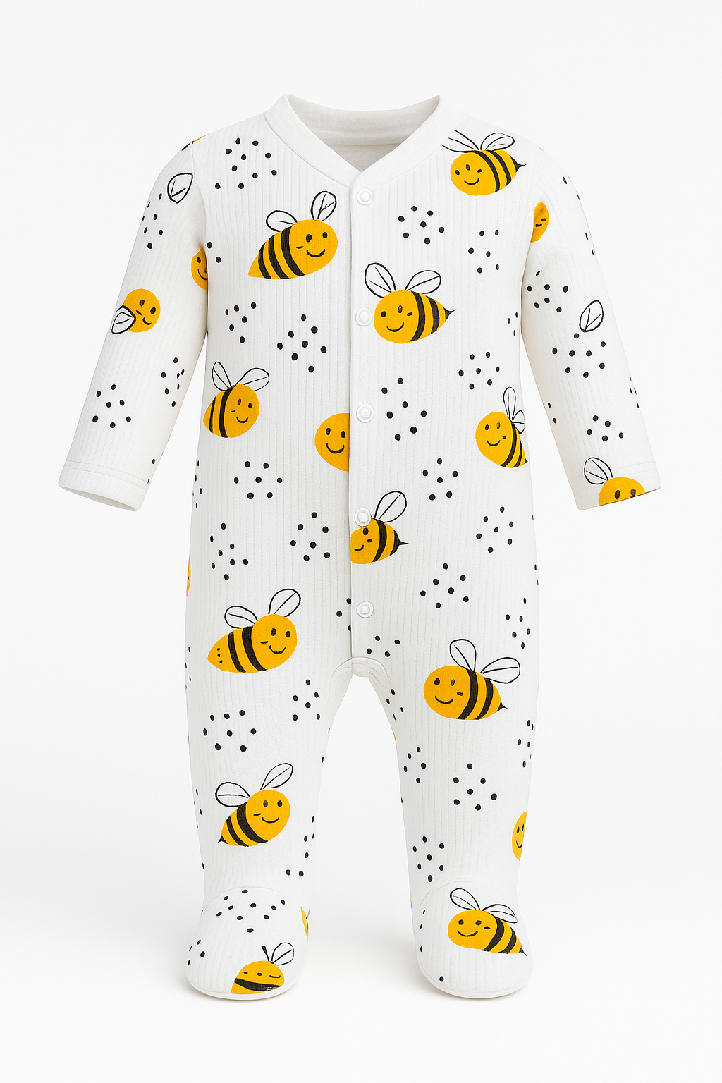 Himmelberg Baby - Honeybee Hugs Ribbed Baby Babygrow – This Little ...